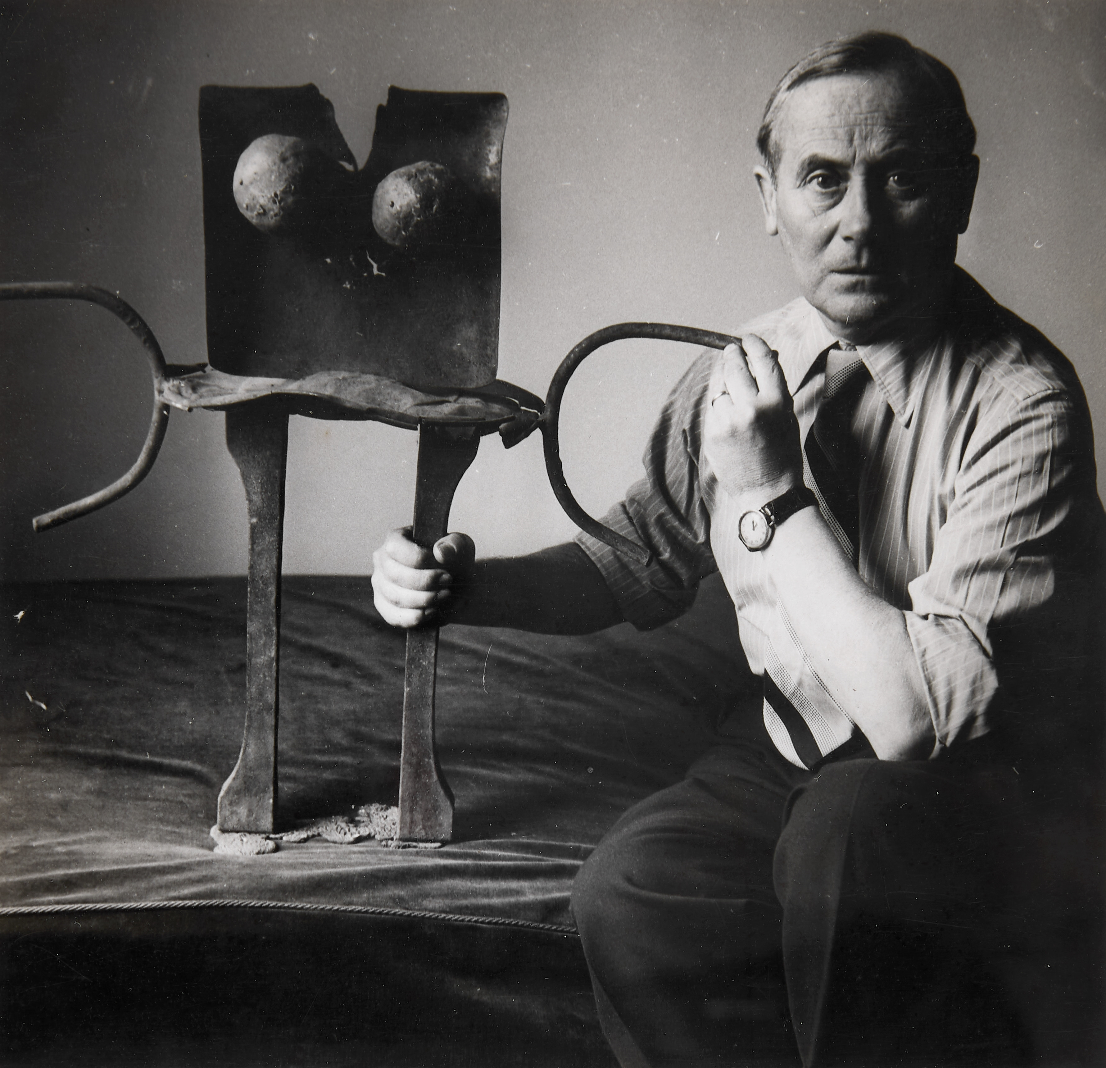 Michel Sima | Joan Miro avec ses oeuvres, c. 1955 (1955) | MutualArt