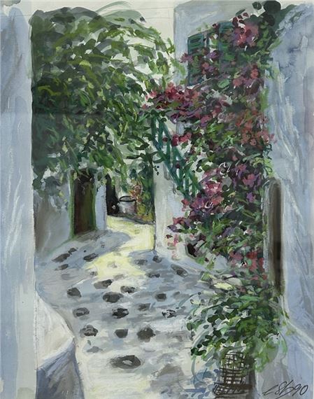 Erwin Steinhauser | Mediterrane Straßengasse (1990) | MutualArt