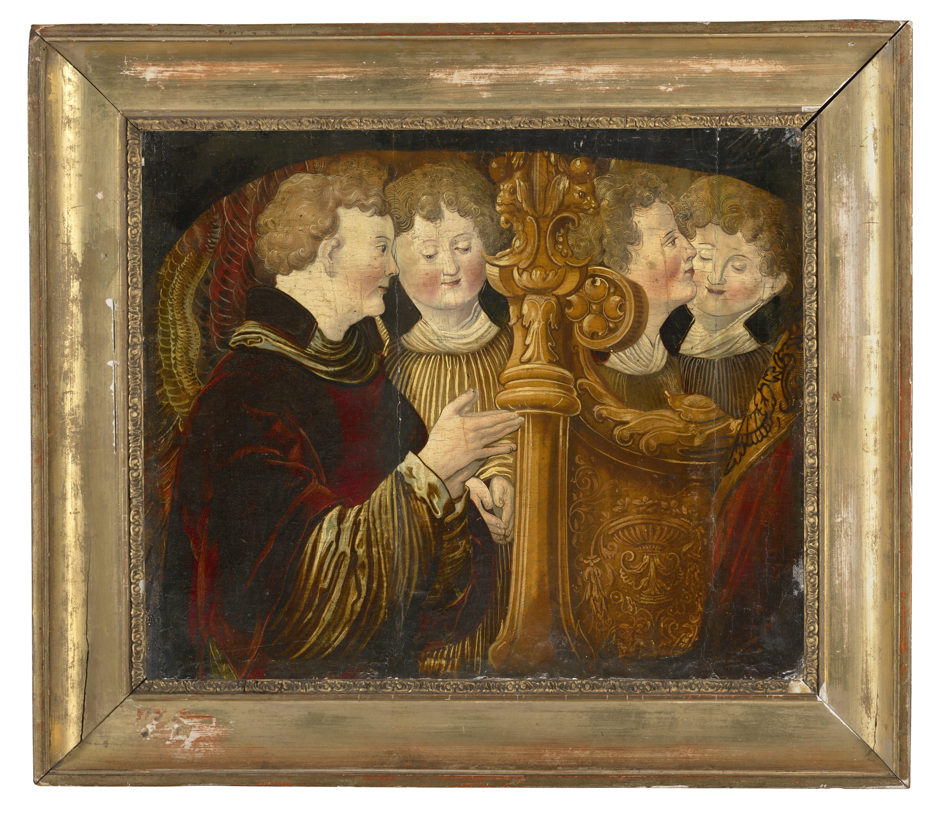 Niklaus Manuel | Four angels around a throne | MutualArt