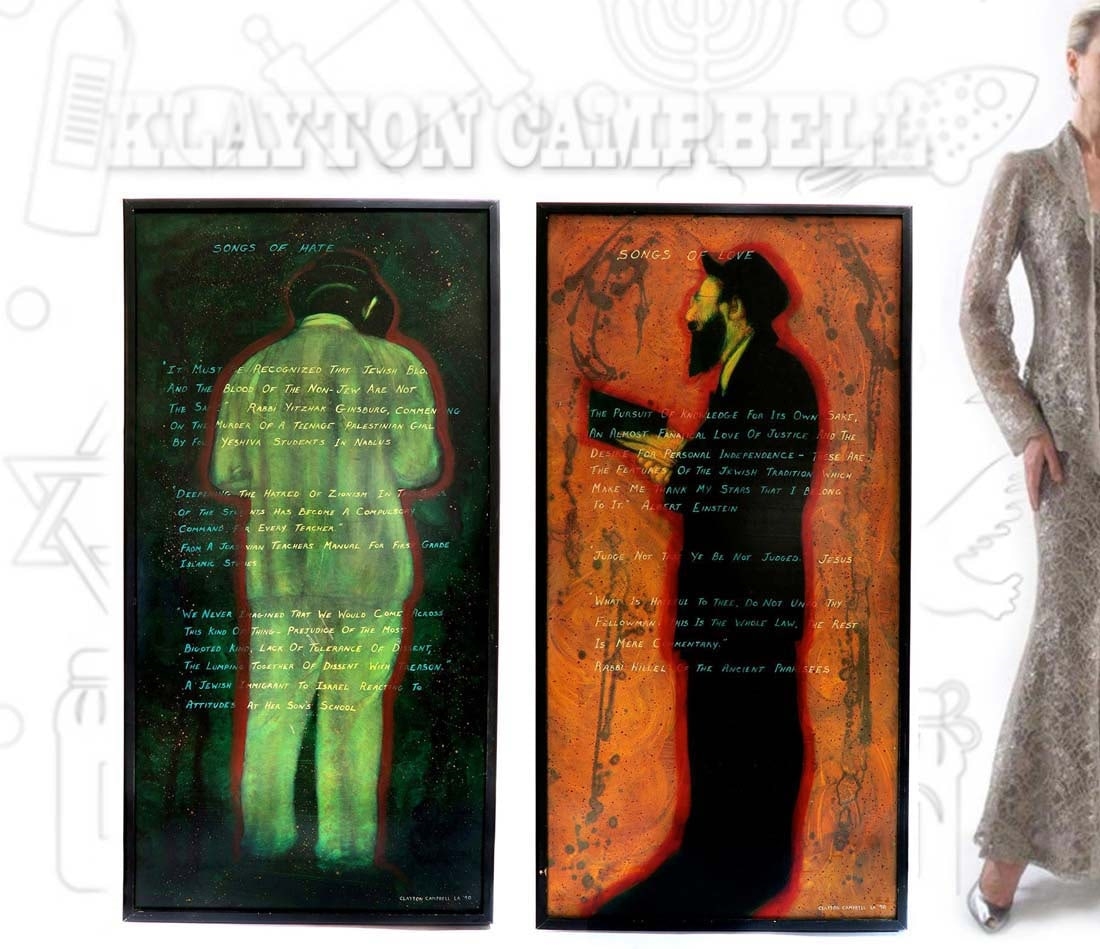 Judaica Rabbi | A Pair of Modern Judaica Rabbi Paintings C. Campbell ...