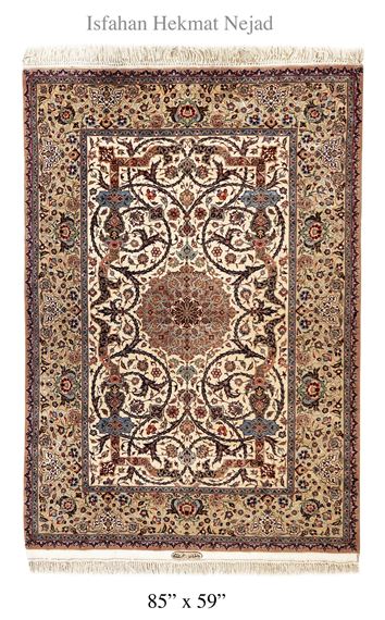 Hekmat Nejad | An Exquisite Persian Isfahan Wool Silk Rug, Hekmat Nejad ...