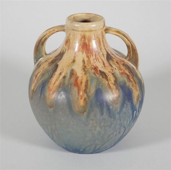 Gilbert Metenier | Stoneware vase with ovoid body and small tubular ...
