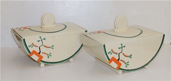 Clarice Cliff | A pair of Clarice Cliff Biarritz Ravel pattern ...