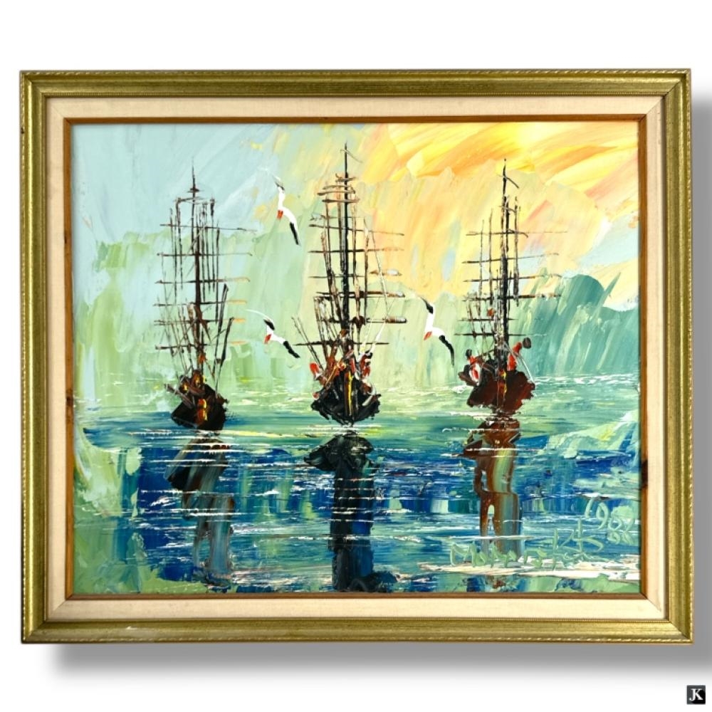 Morris Katz | Morris Katz Circa 1988 oil painting (Circa 1988) | MutualArt