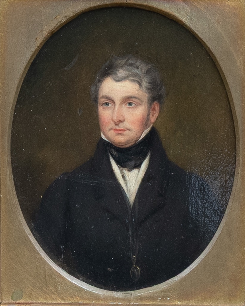 British School, 19th Century | Head and shoulders portrait of a ...