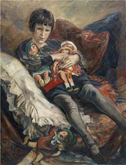 Walter Reimann | Mädchen mit Puppen (1921) | MutualArt