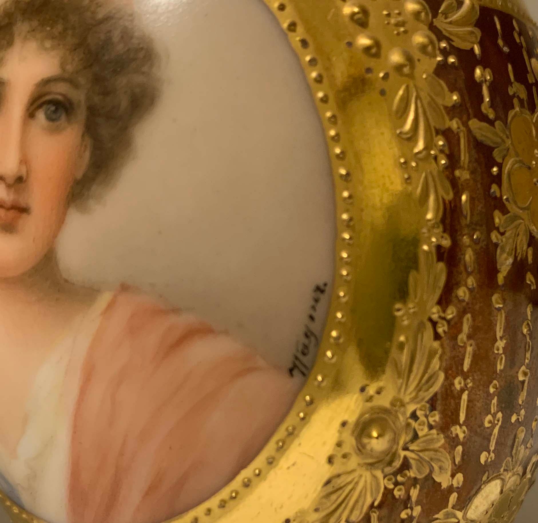 Royal Vienna | 19th C. Royal Vienna Hand Painted Portrait Vase ...