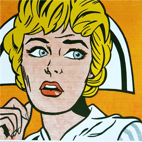 Roy Lichtenstein | Nurse, A Vintage Roy Lichtenstein Exibition Poster Print (1964) | MutualArt