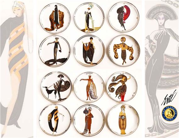 Directoire | A Full Set Of 12 Pcs The Franklin Mint House of ERTE ...