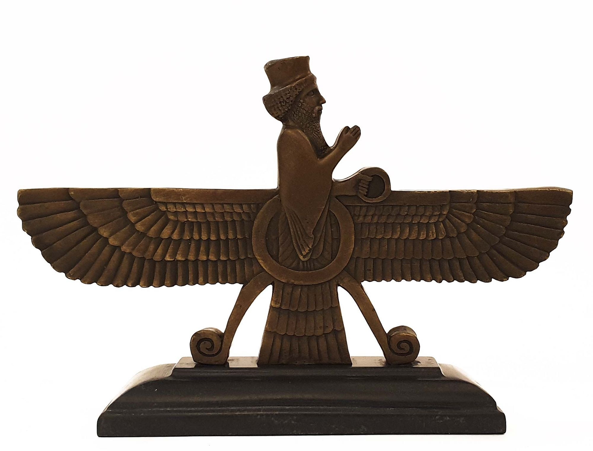 nature | A Persian Faravahar Religious Symbol Figural Bronze Statue ...