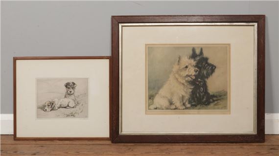 Lucy Dawson | After Lucy Dawson, two framed pictures of dogs. Includes ...