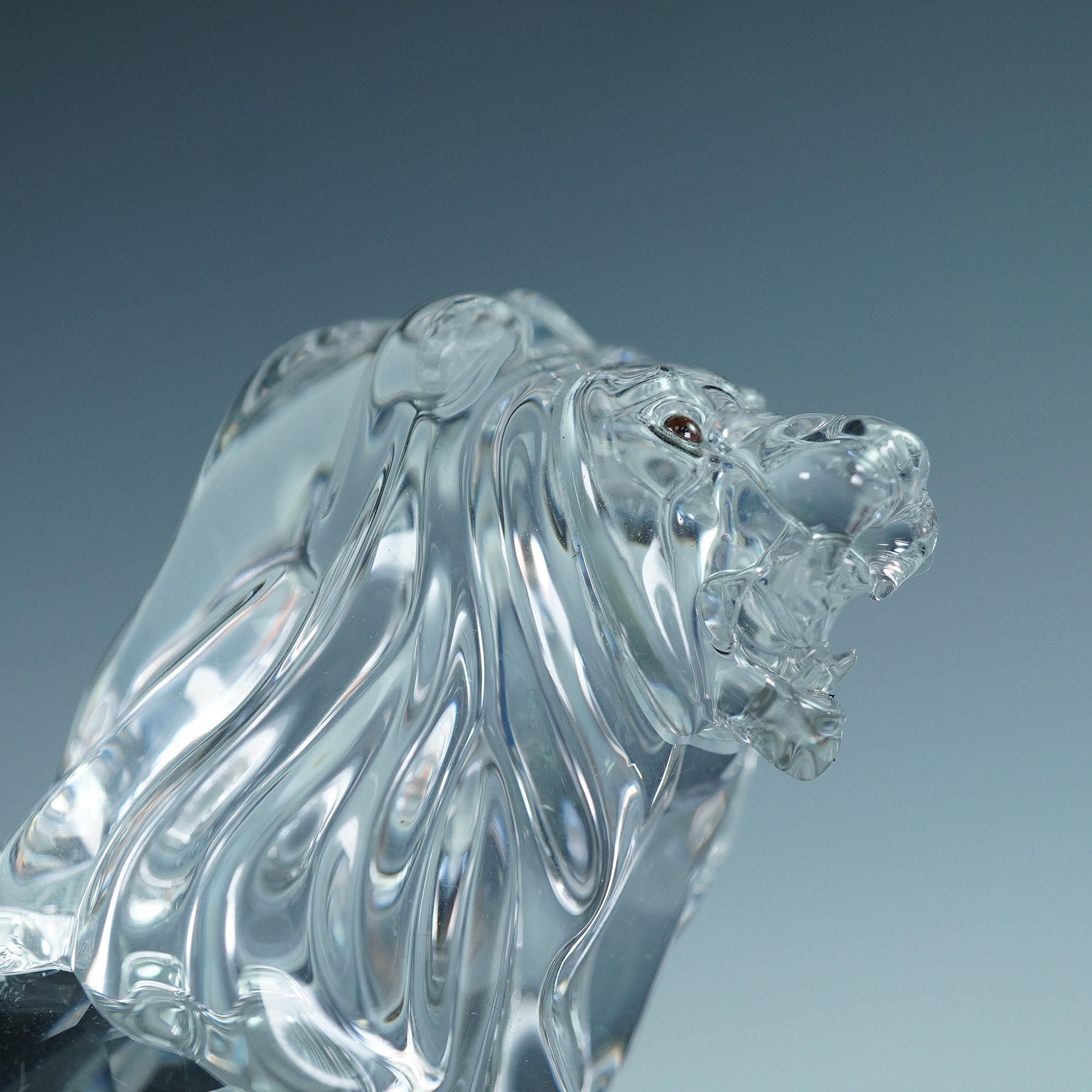 Swarovski | Swarovski Crystal Figurine, Lion Standing on Rock | MutualArt