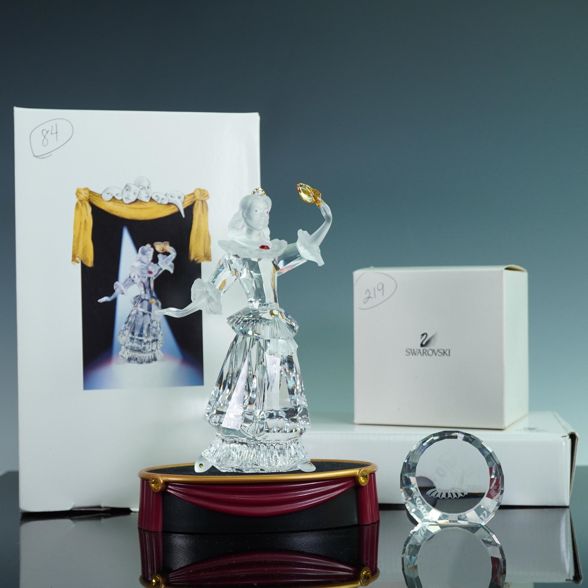 Swarovski | Swarovski Crystal Figurine, Columbine with Base and Plaque ...