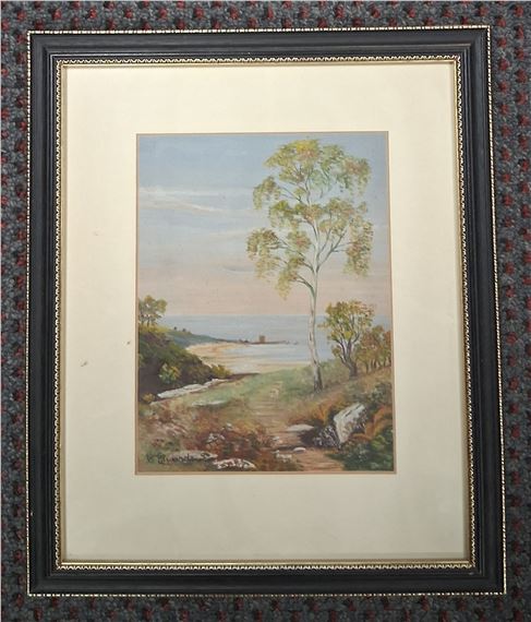 L. Edwards | view of a coastal landscape (20th Century) | MutualArt