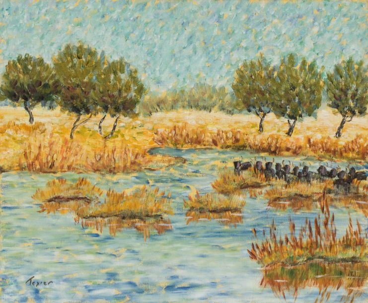 Jean-yves Texier | Landscape with pond | MutualArt