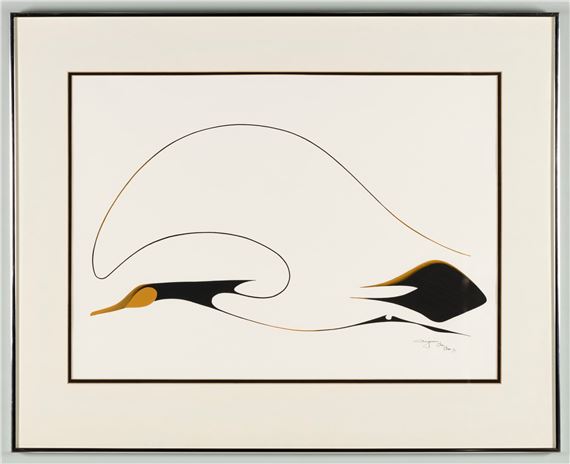 Benjamin Chee Chee | Untitled (Goose in Flight (1977) | MutualArt