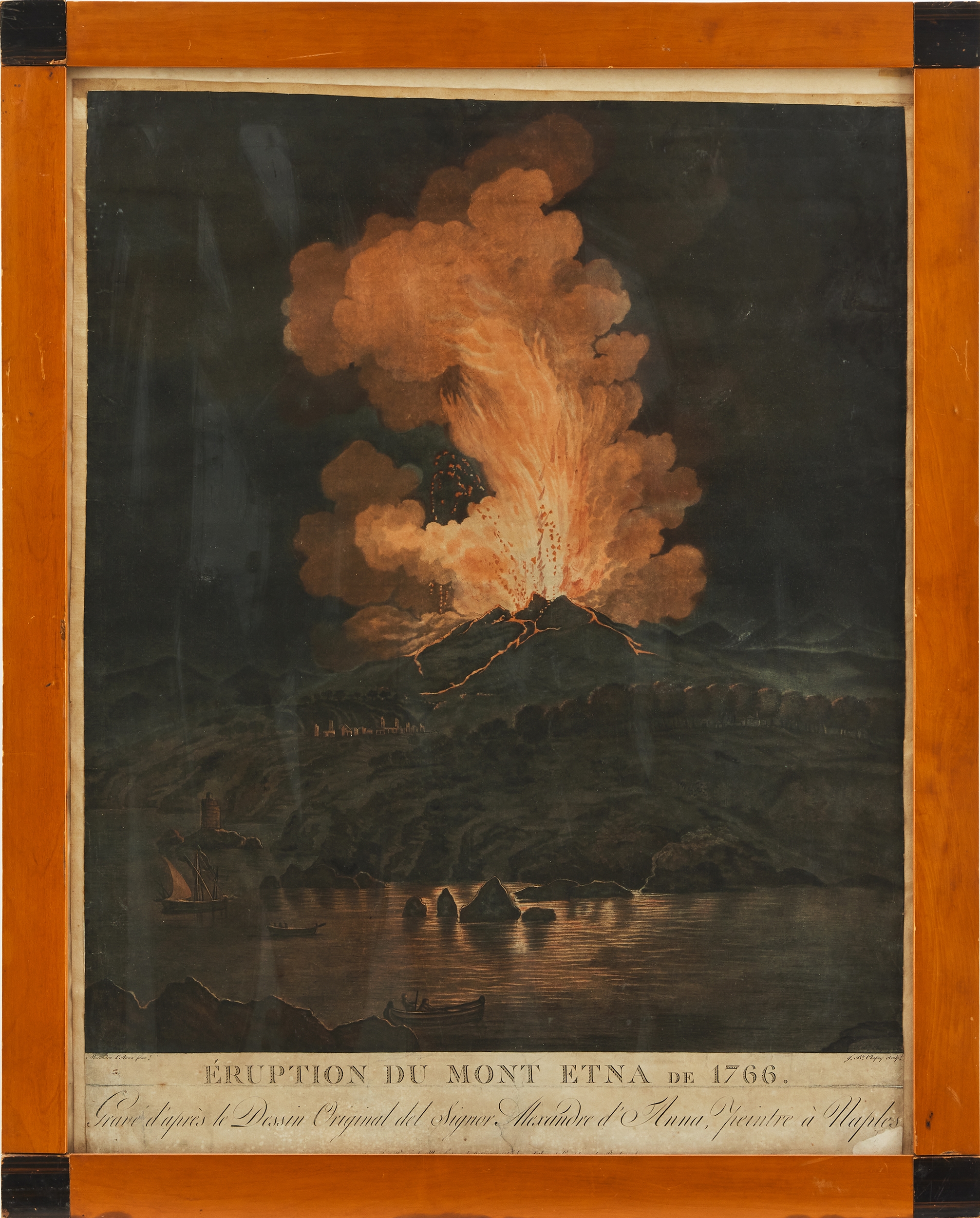 Jean-baptiste Chapuy | 1760-1802. Éruption du Mont Etna de 1766. Efter ...
