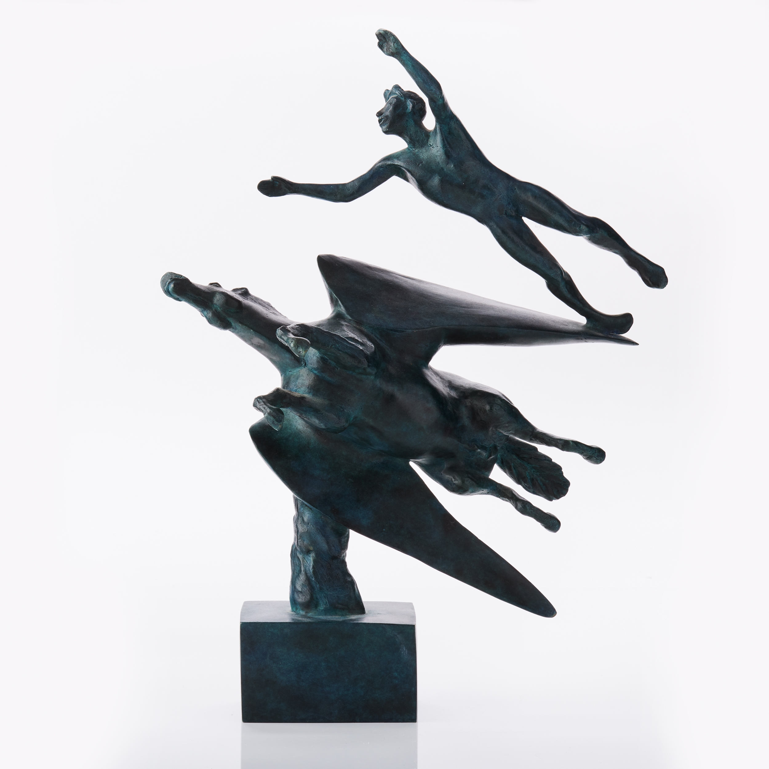 Carl Milles | 1875-1955. Kopia efter. Människan och Pegasus. Märkt ...
