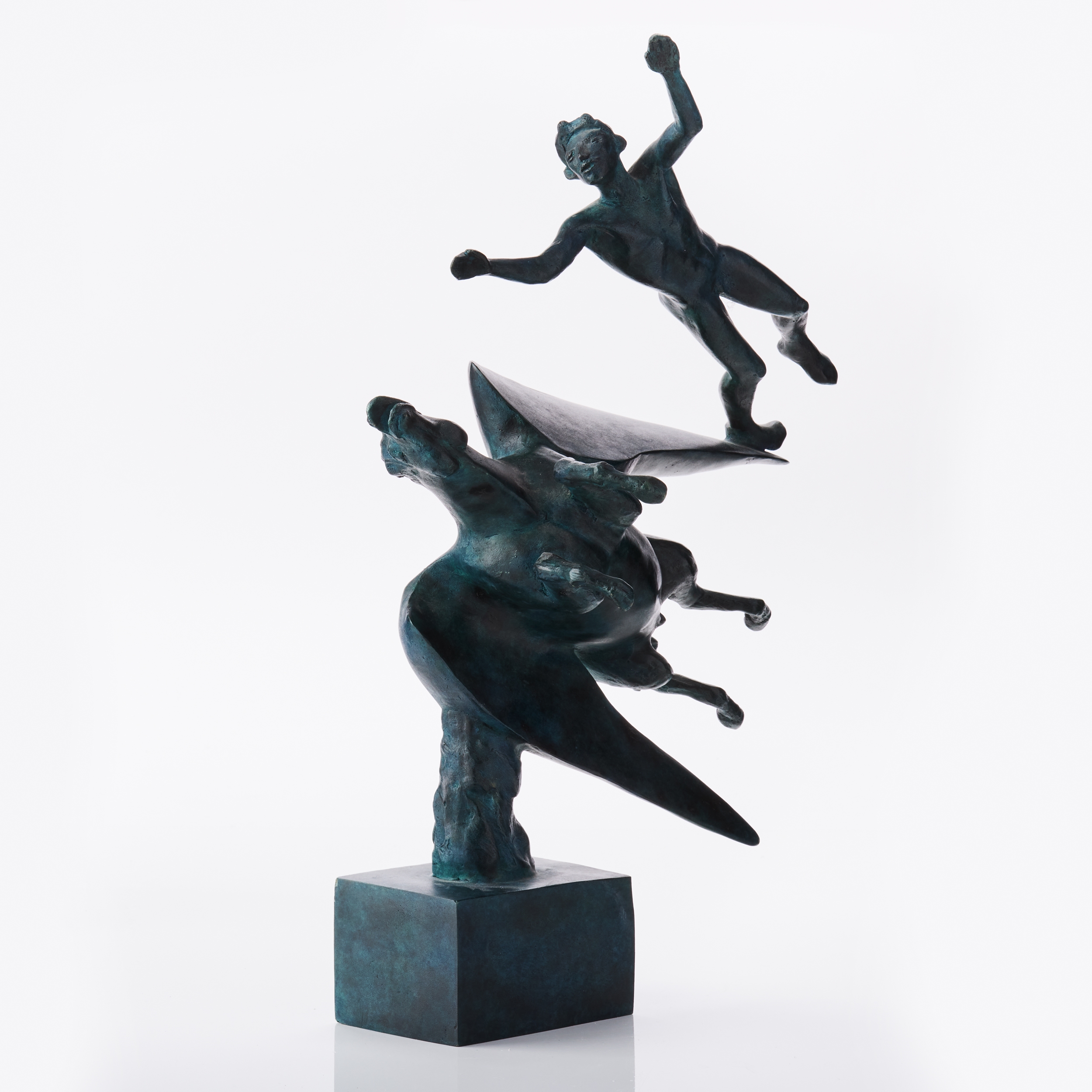 Carl Milles | 1875-1955. Kopia efter. Människan och Pegasus. Märkt ...