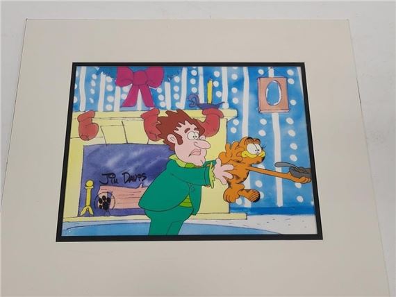 Jim Davis | Jim Davis Signed Original Garfield Production Cel (1999 ...