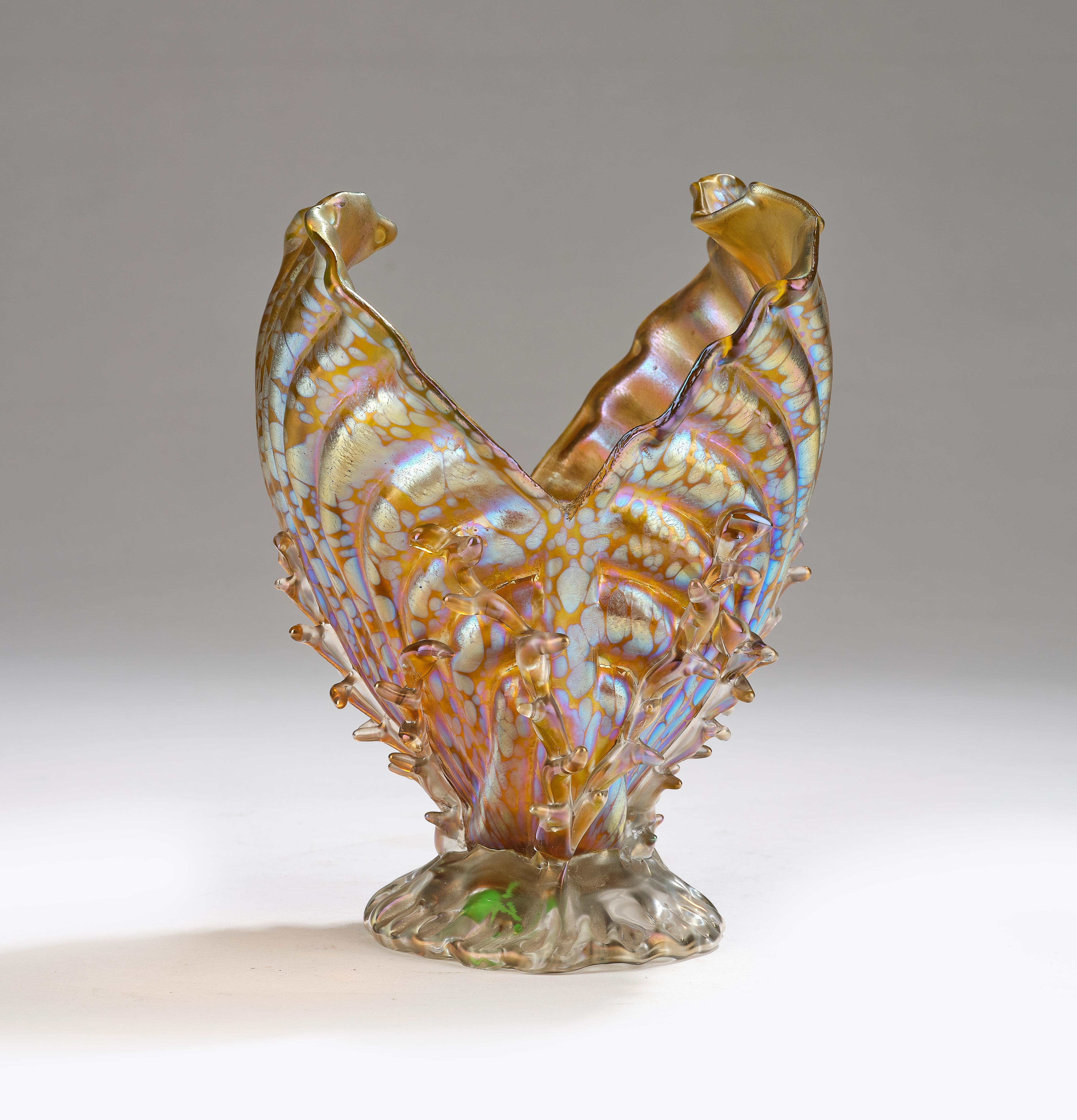 Johann Lötz Witwe | A vase in shell form (1899) | MutualArt