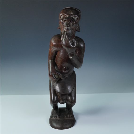 Prior | Hand-Carved African Wooden Tribal Figure (20th Century) | MutualArt