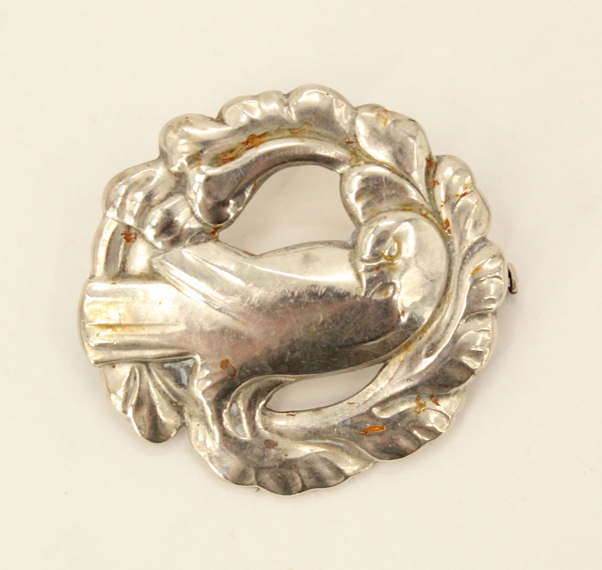 Georg Jensen | Georg Jensen Hand-Hammered Sterling Silver Bird Pin - 0. ...