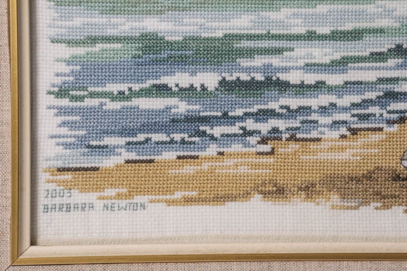 Barbara Newton | two tapestries depicting boat scenes | MutualArt
