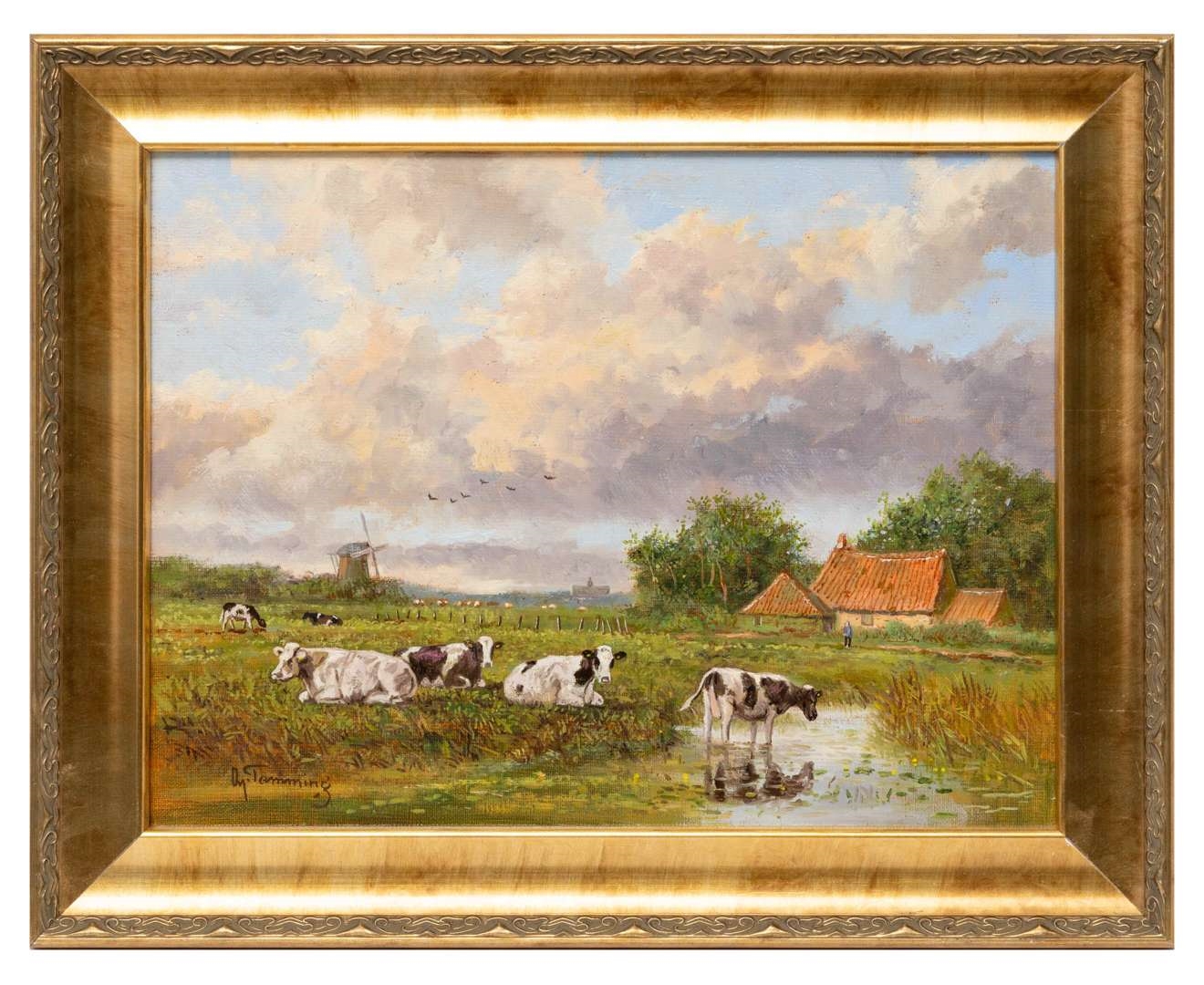 Albert Temming | Zomerlandschap met vee | MutualArt