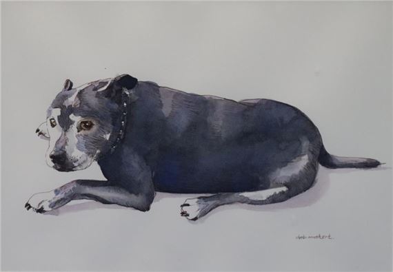 Deb Mostert | PORTRAIT OF BESS, STAFFORDSHIRE BULL TERRIER (2016 ...