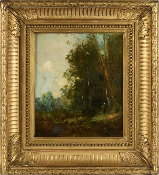 Alfred Louis Vigny Jacomin | Peasant woman at the edge of the woods ...