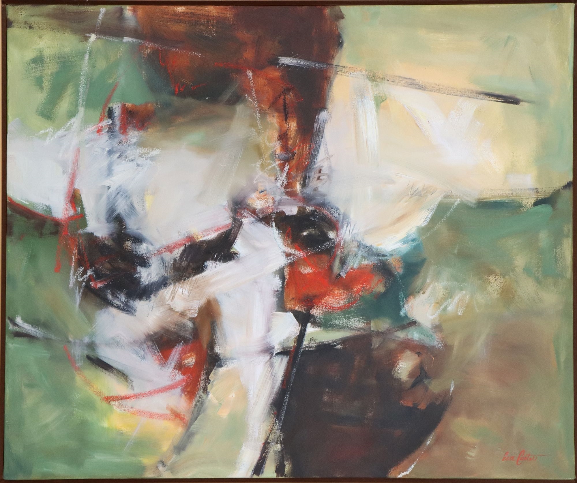 Eva Carter | Eva Carter (Born 1941) American, Oil on Canvas Abstract ...