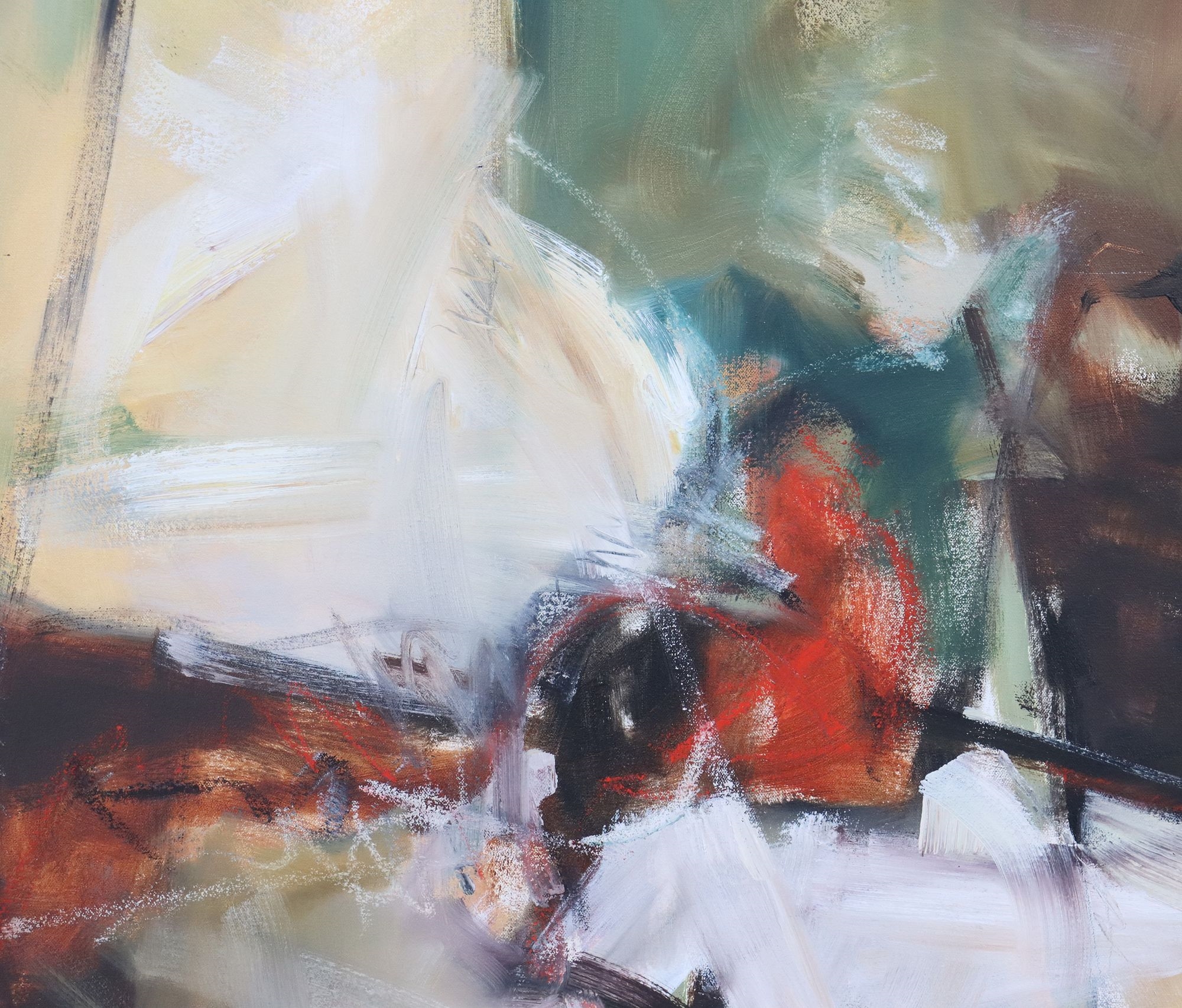 Eva Carter | Eva Carter (Born 1941) American, Oil on Canvas Abstract ...