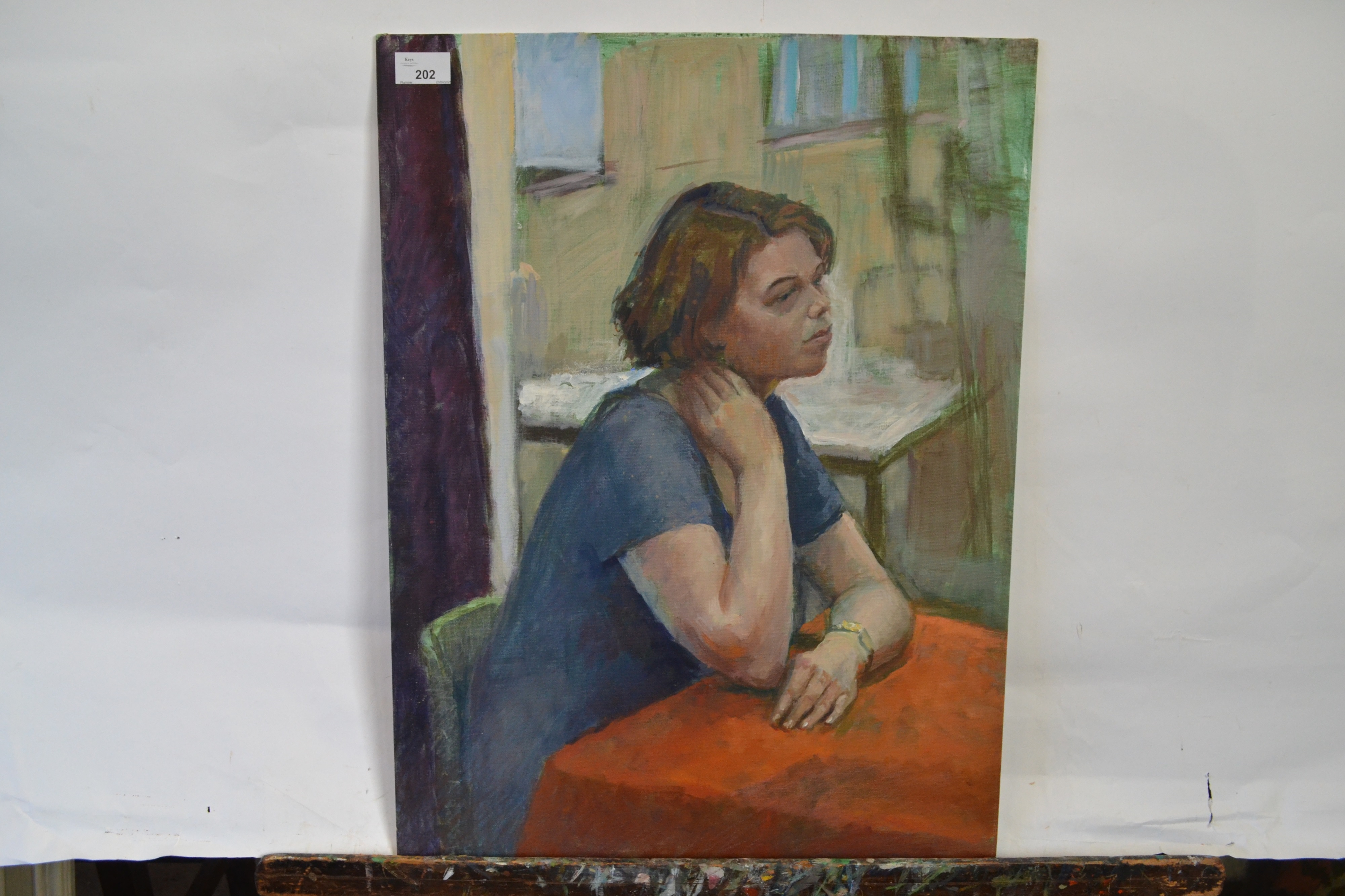 Pauline Plummer | Melanie and the Orange Tablecloth | MutualArt