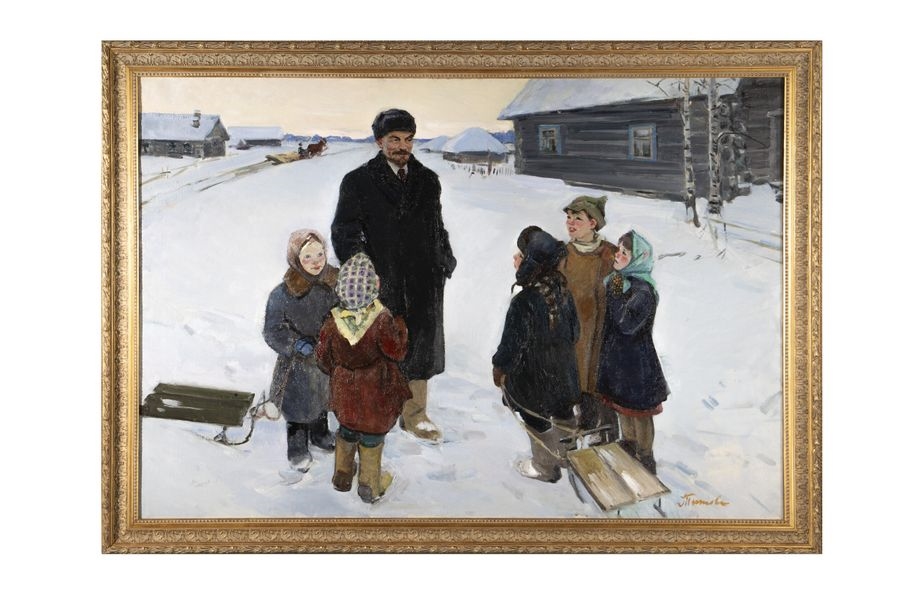 Olga Titova | Lenin with children (Circa 1960) | MutualArt