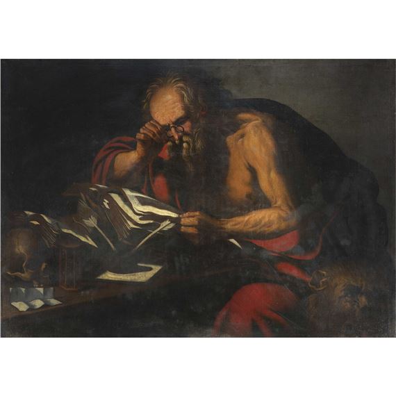 Hendrick Bloemaert | San Jer nimo en su estudio | MutualArt