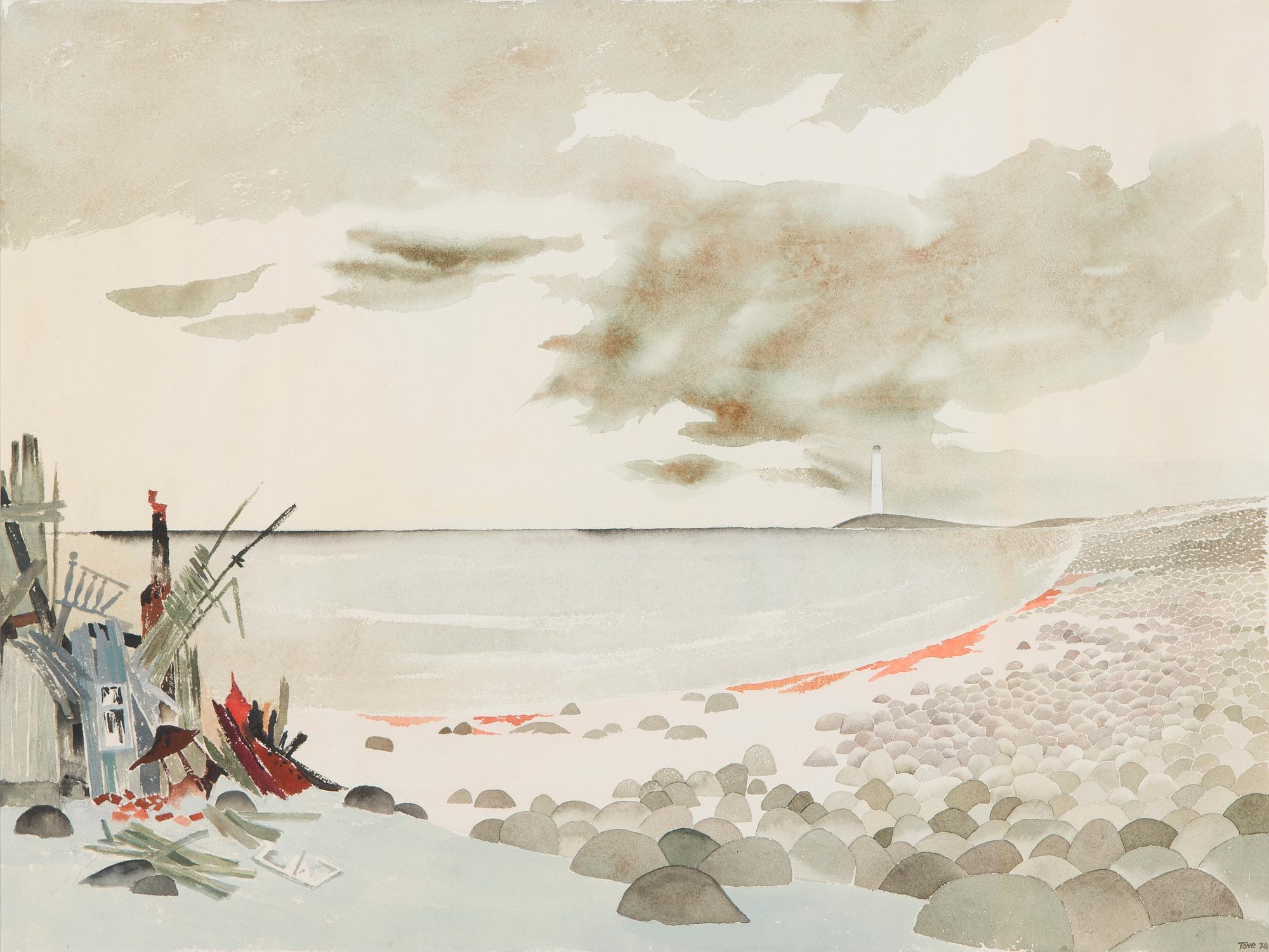 Tove Jansson | Beach Lumber and Lighthouse (78) | MutualArt