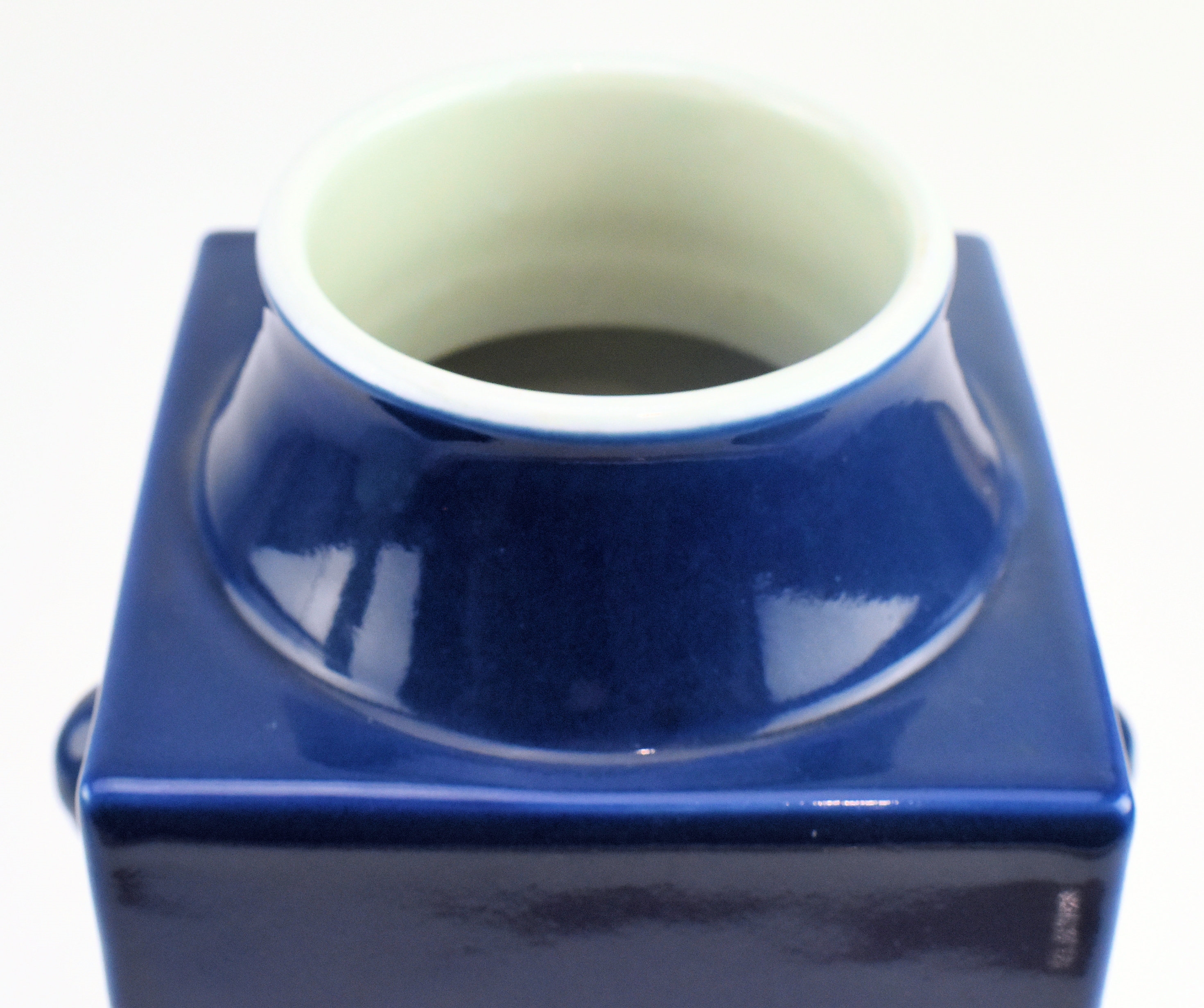 Mark Blue | LARGE GUANGXU MARK BLUE GLAZED CONG-SHAPED VASE | MutualArt