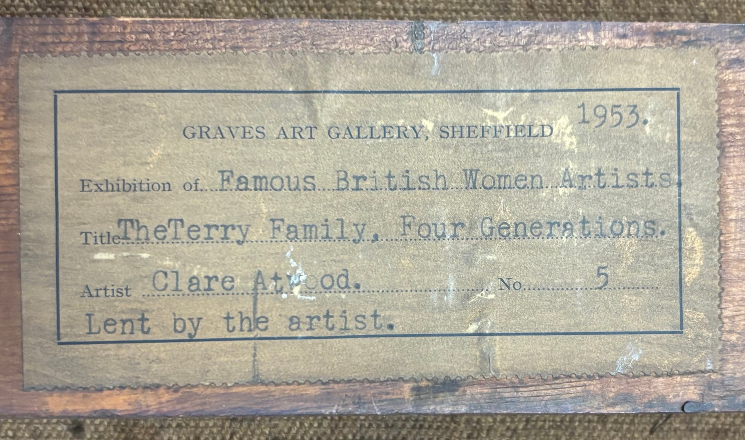 Clare Atwood | Conversation Piece of The Terry Family | MutualArt