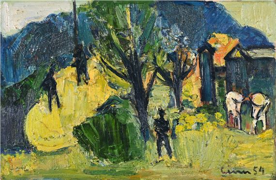 Carl Walter Liner | Farmers making hay (1954) | MutualArt