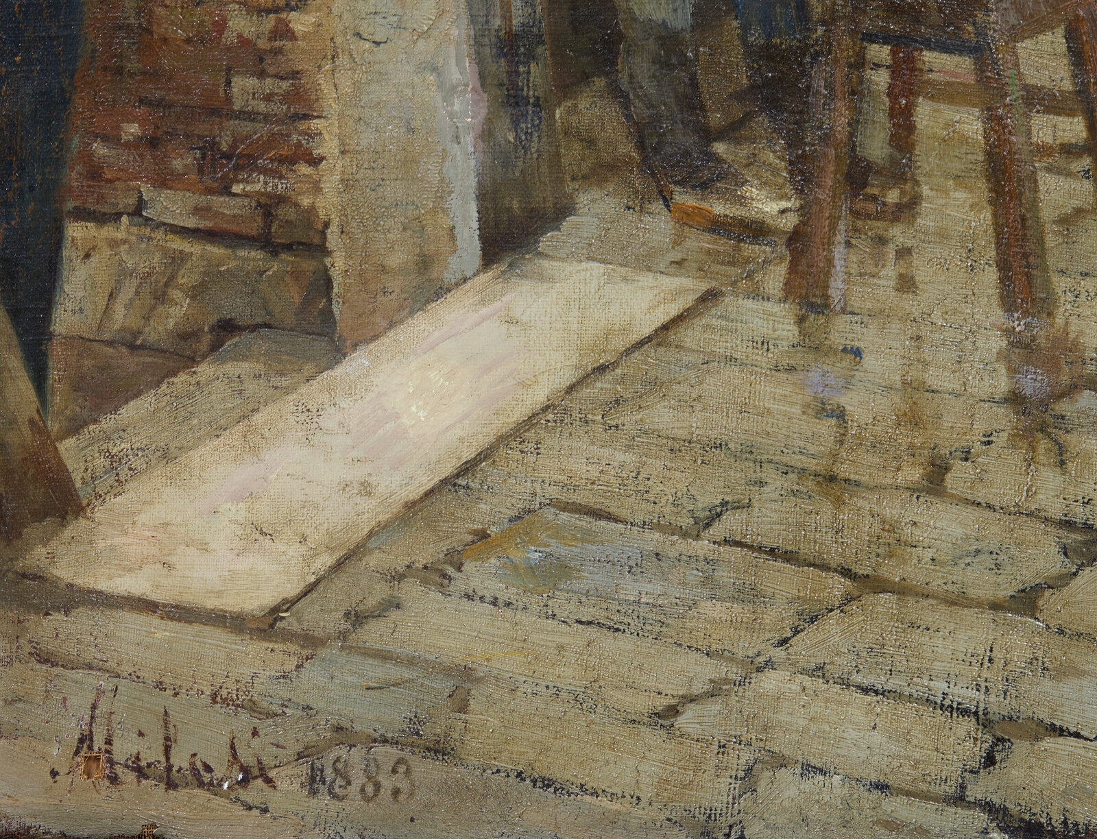 Alessandro Milesi | Street vendor in Venice (1883) | MutualArt