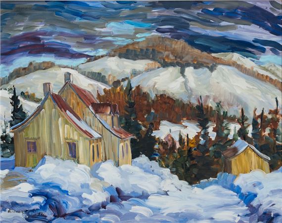 Vladimir Horik | Chalets à l'hiver (1974) | MutualArt