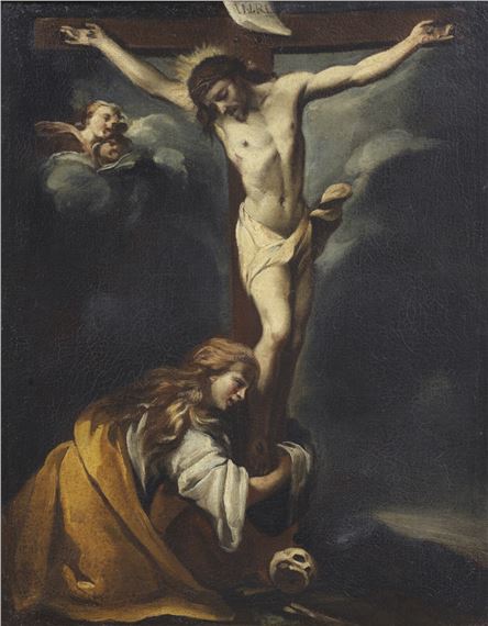 Italian School, 17th Century | Crucifixion with Mary Magdalene | MutualArt