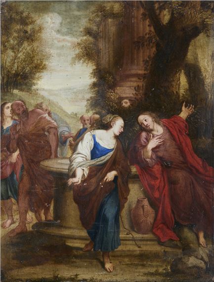 Carracci School, 17th Century | Christ and the Samaritan woman at the ...