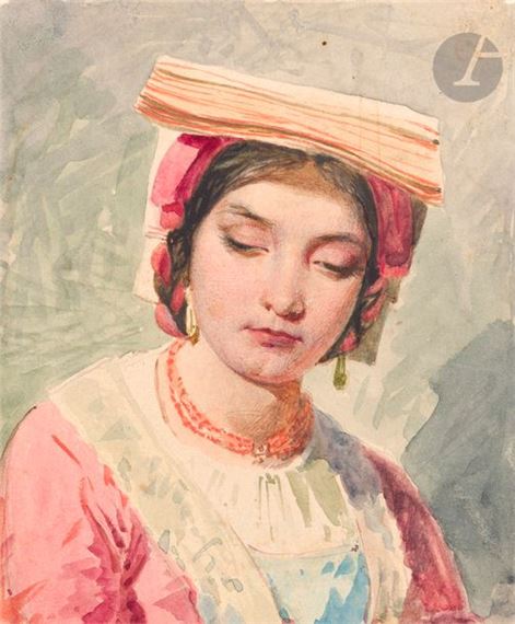 Filippo Indoni | Portrait d'une Italienne en buste | MutualArt