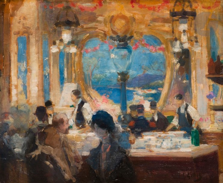 Eugene Louis Gillot | Café Parisien Absinthe | MutualArt