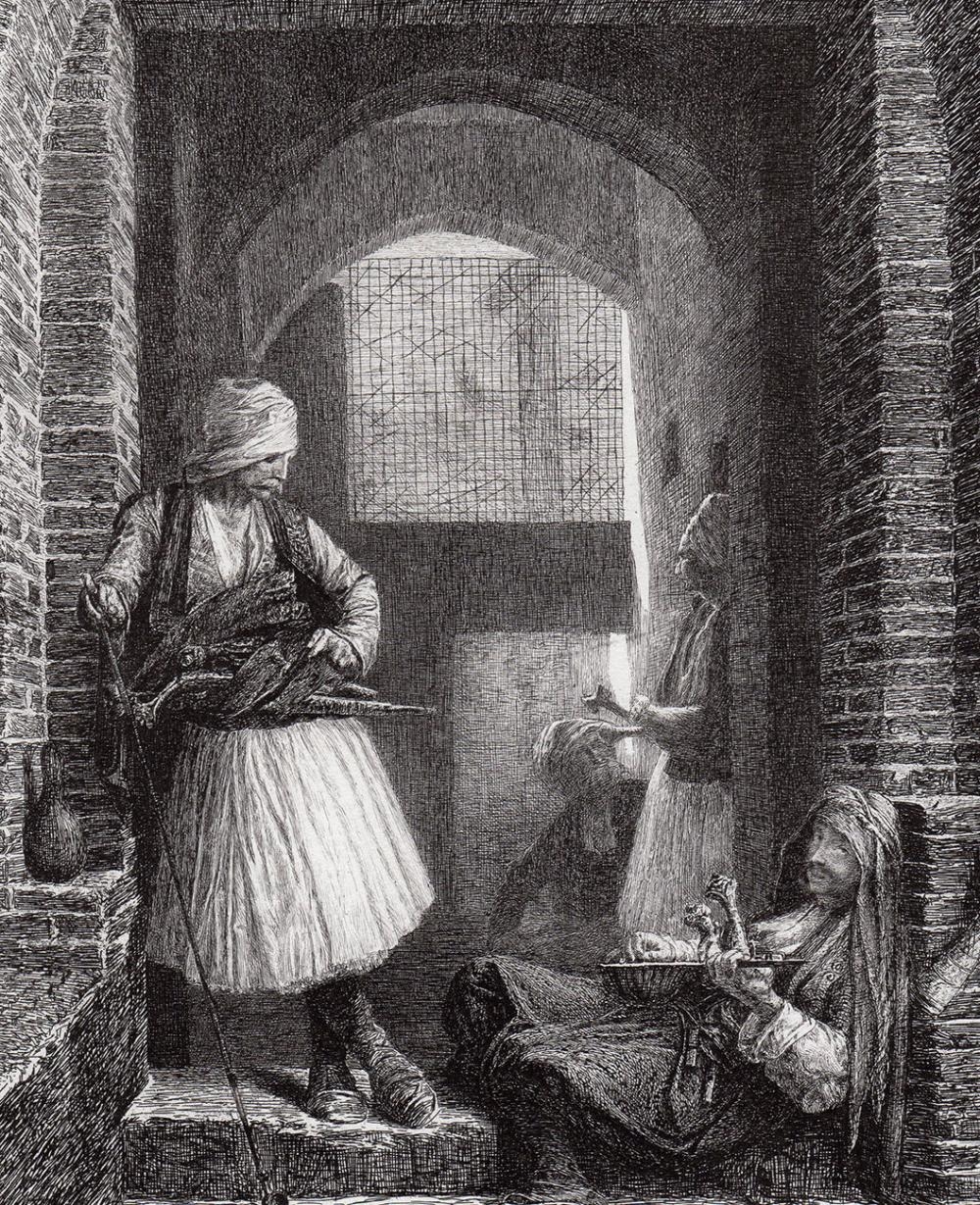 Jean-Léon Gérôme | A Guard House in Cairo (1879) | MutualArt