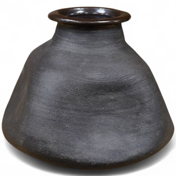 Janet Leach | a stoneware studio pottery dimpled vase | MutualArt