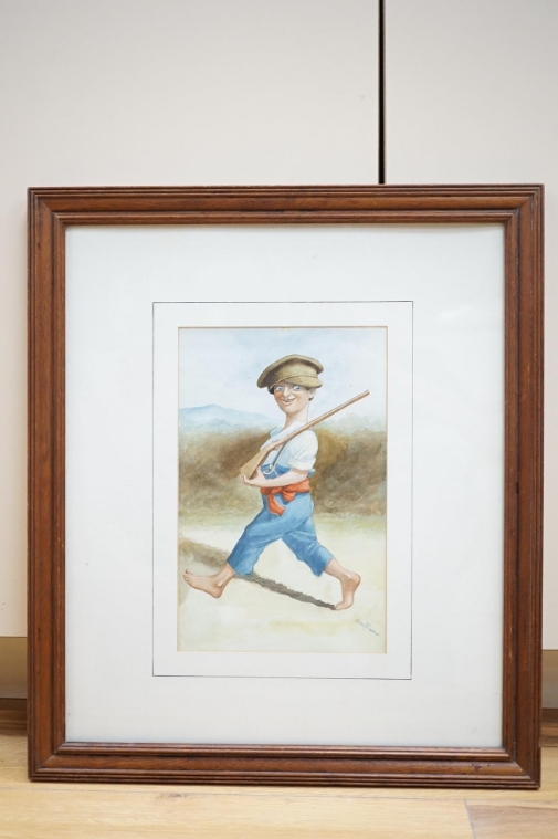 Sam Fitton | original WWI watercolour cartoon | MutualArt