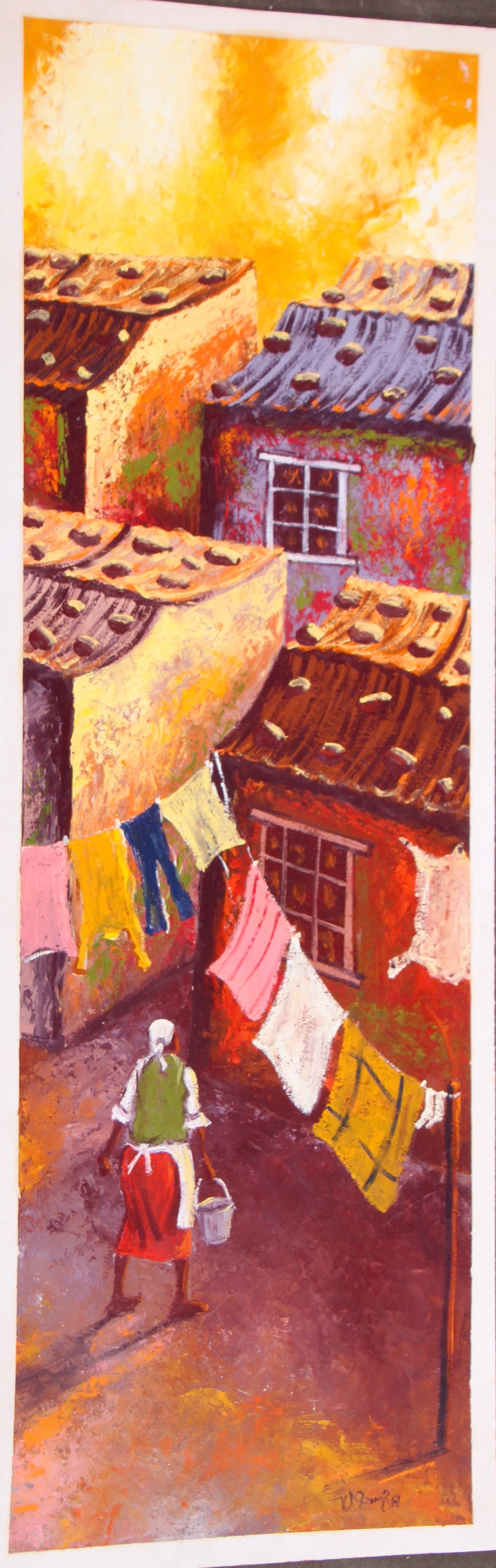 George Velaphi Mzimba | CLOTHES DRYING ON THE WASHING LINE | MutualArt